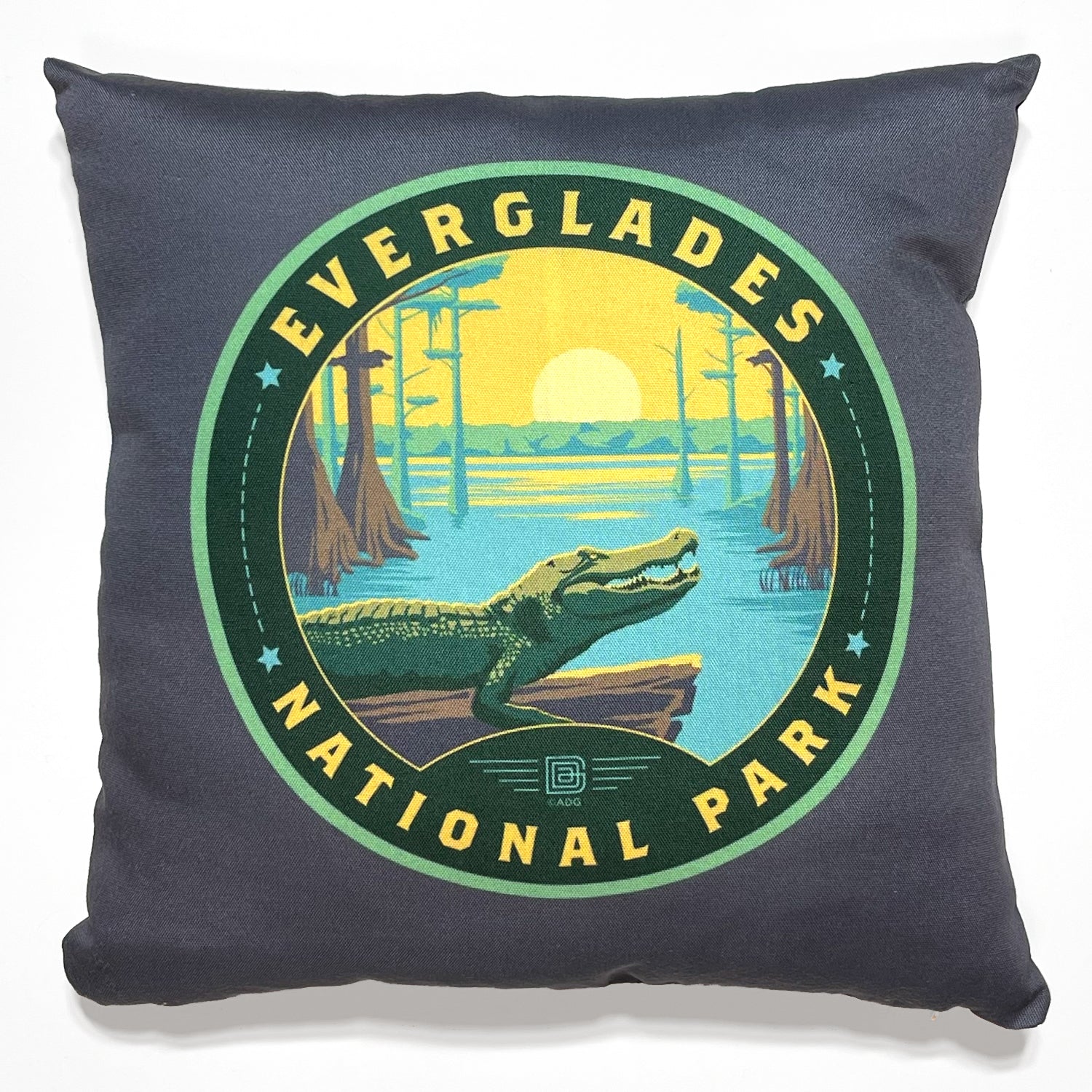 18"x18" Throw Pillow: Emblem of Everglades National Park - Anderson ...