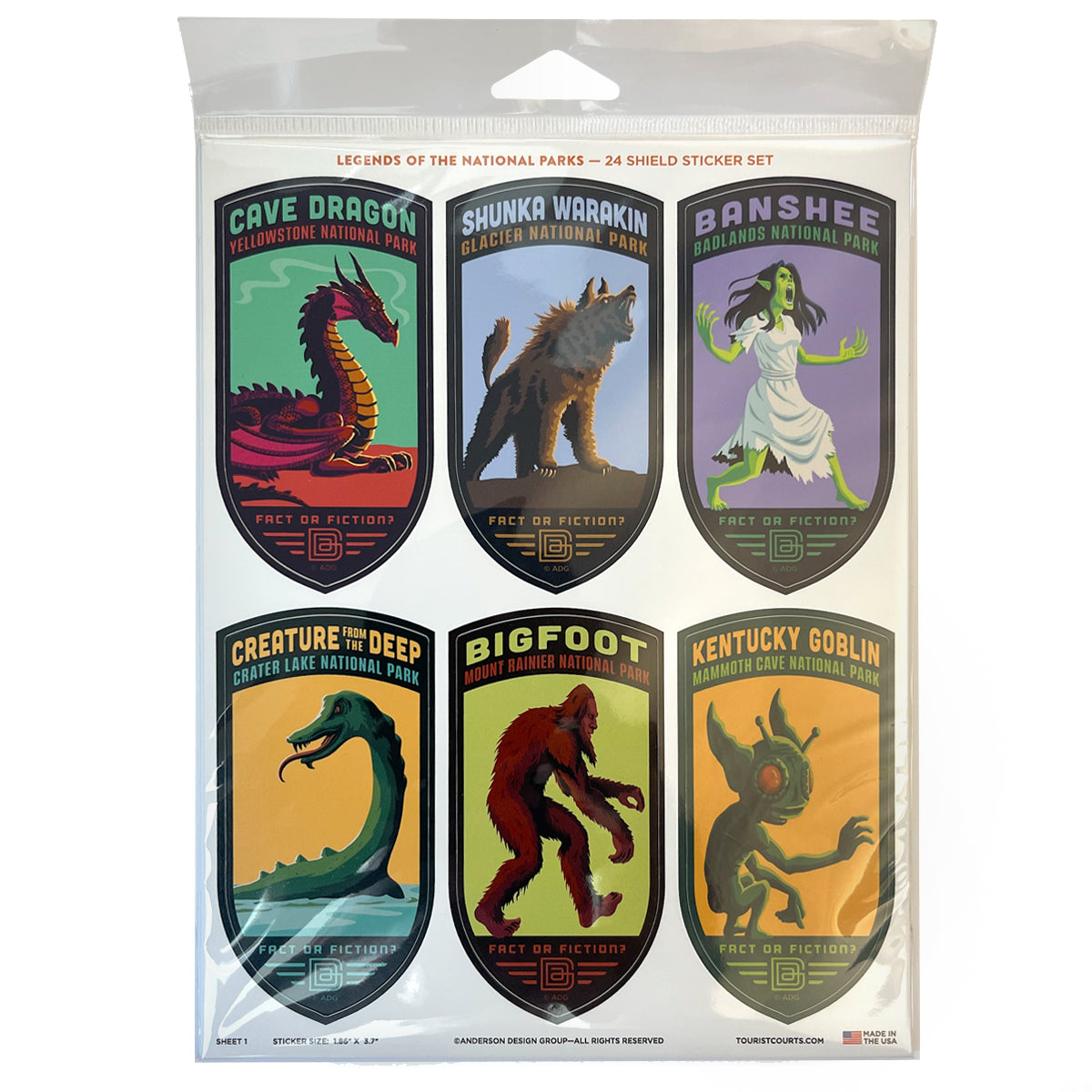 24-Piece Legends of the National Parks Sticker Set - Anderson Design Group