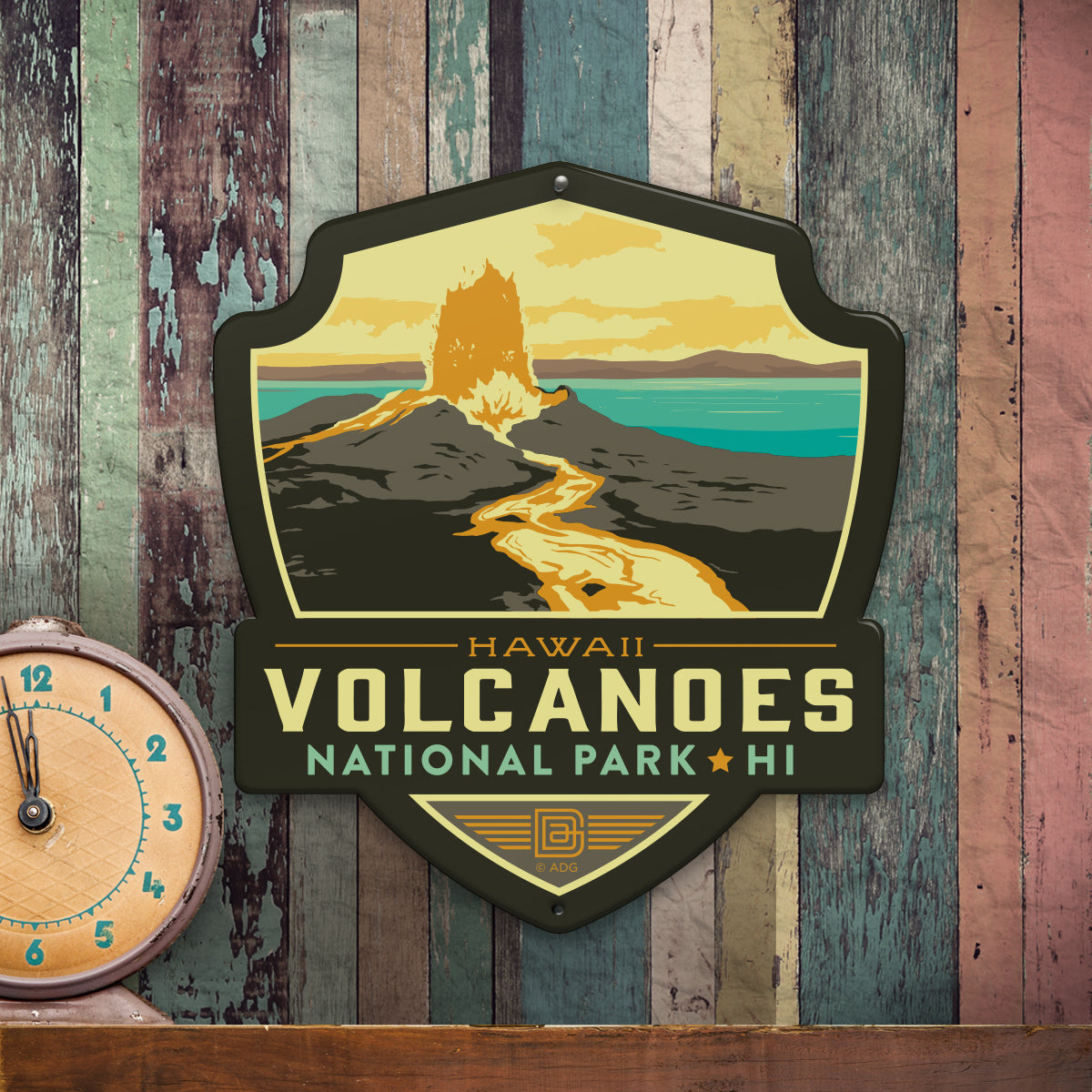 Metal Emblem Sign: NP Hawai'i Volcanoes National Park - Anderson Design ...