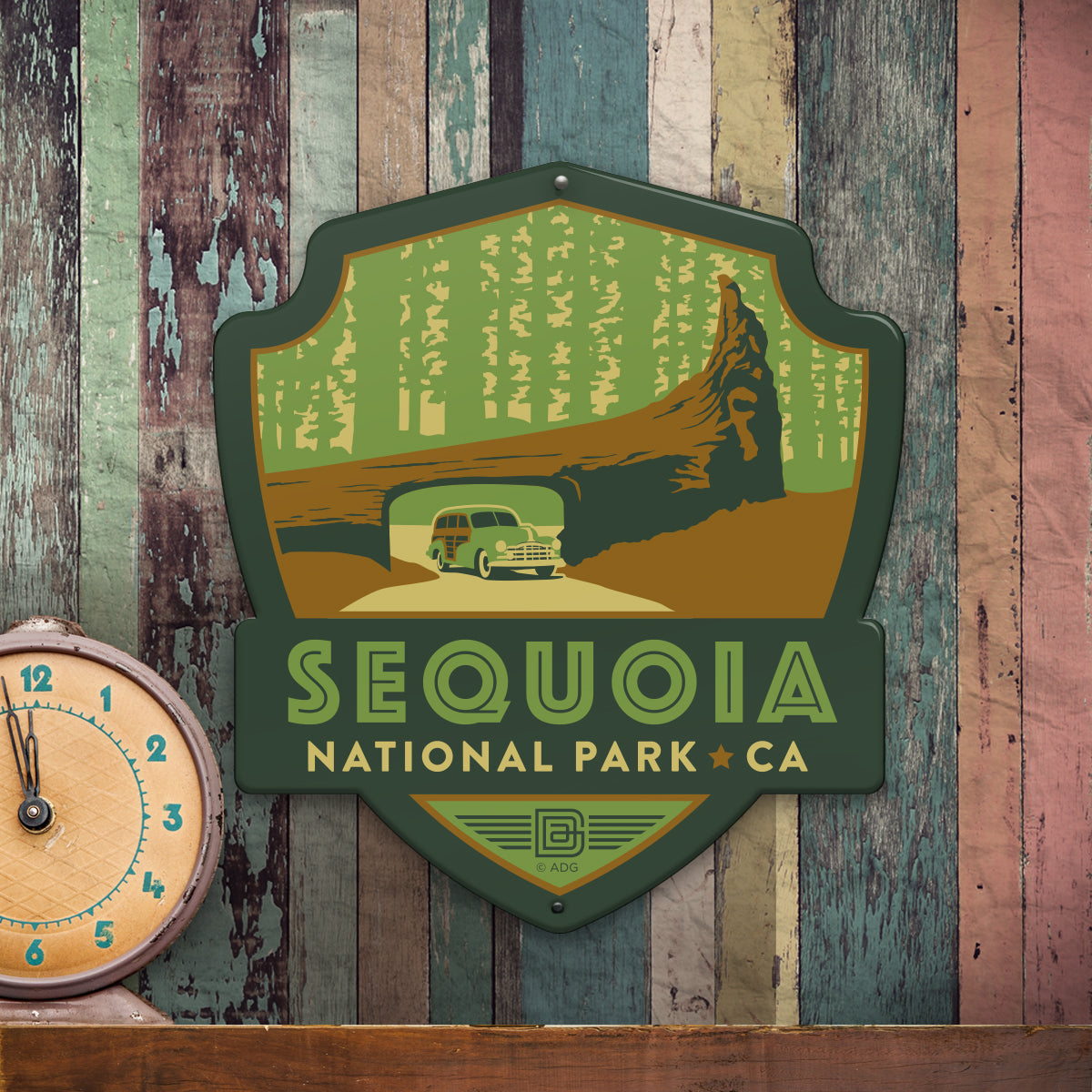 Metal Emblem Sign: NP Sequoia National Park - Anderson Design Group