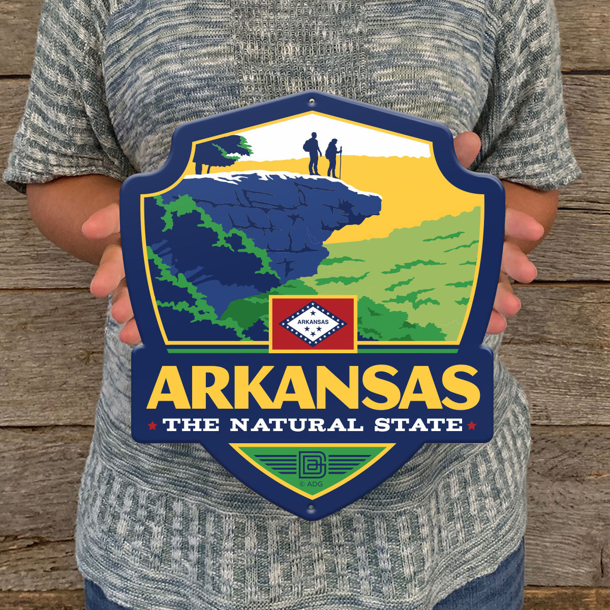 Metal Emblem Sign: SP Arkansas - Anderson Design Group
