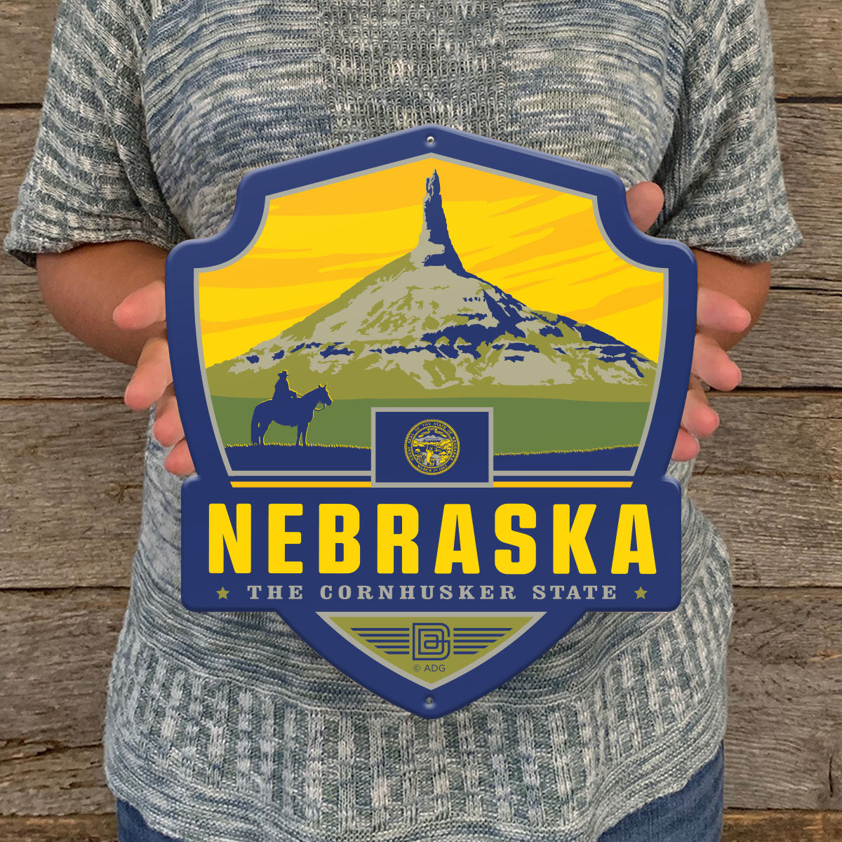 Metal Emblem Sign: SP Nebraska - Anderson Design Group
