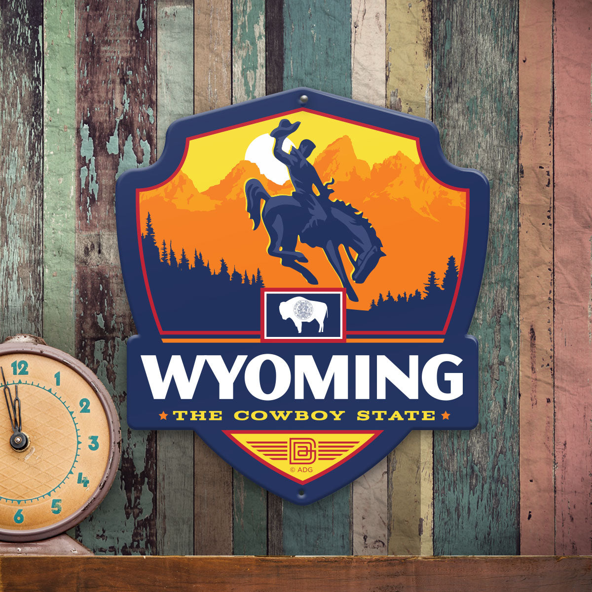 Metal Emblem Sign: SP Wyoming - Anderson Design Group