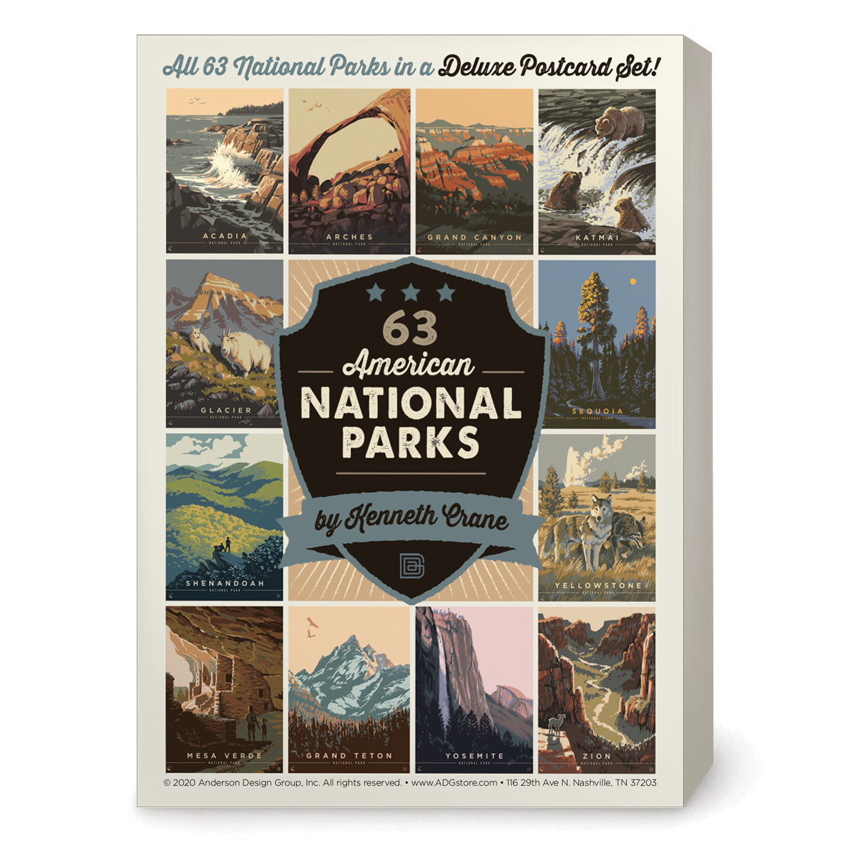 POSTCARDS: National Parks 63-piece Set by Kenneth Crane - Anderson ...